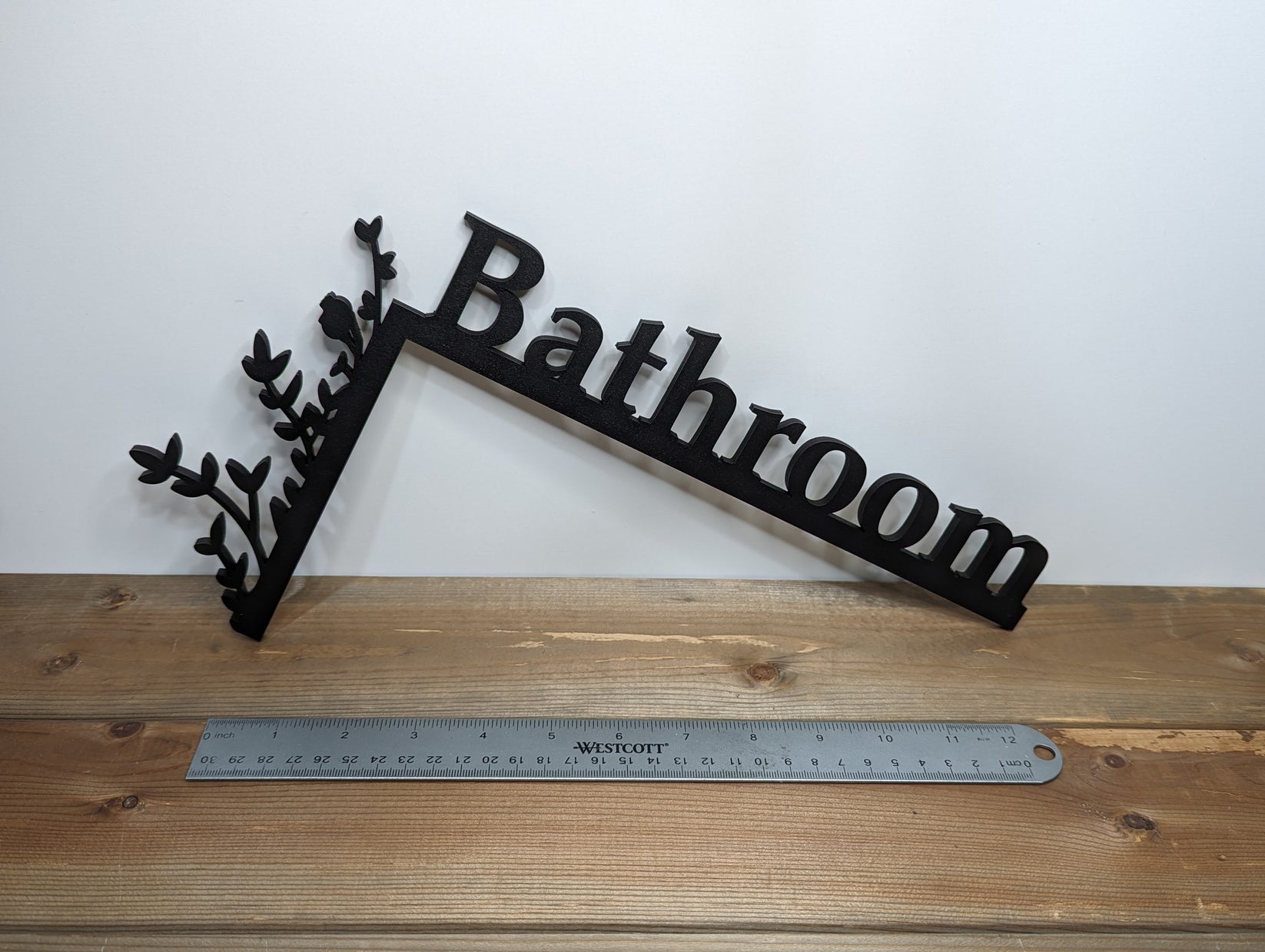 Bathroom "Over the Door" Door Topper Sign – LIGNIN & LIGHT